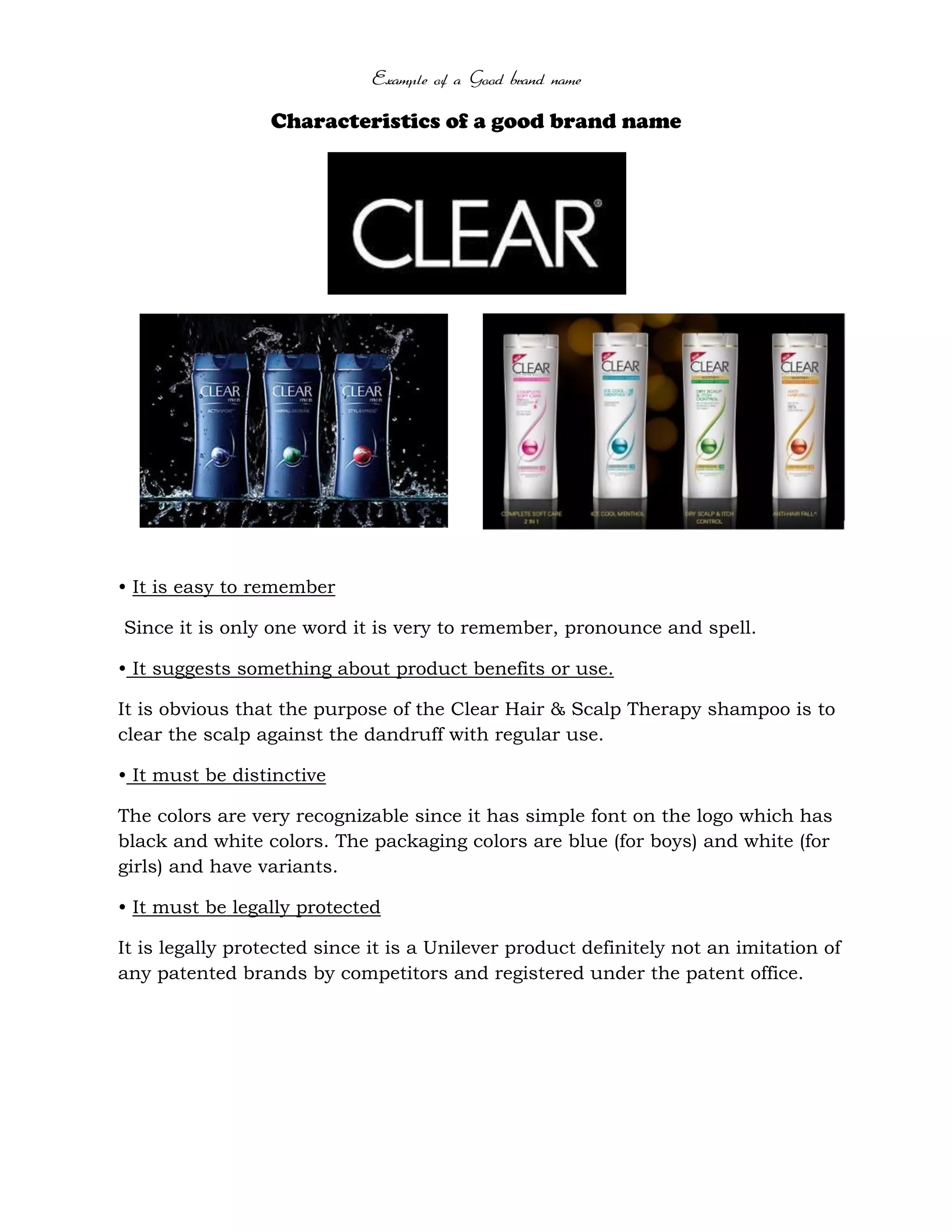 Example of a good brand name | PDF | Free Download