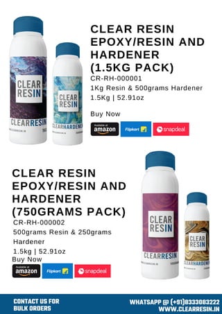 Clear Resin Catalogue | PDF