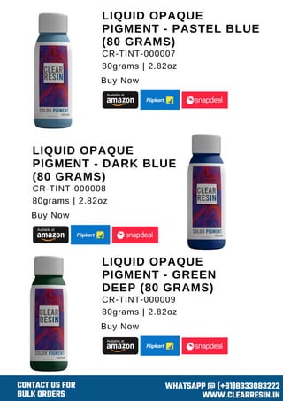 Clear Resin Catalogue | PDF