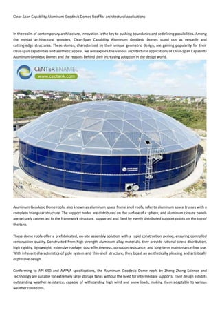 Clear-Span Capability Aluminum Geodesic Domes for architectural ...