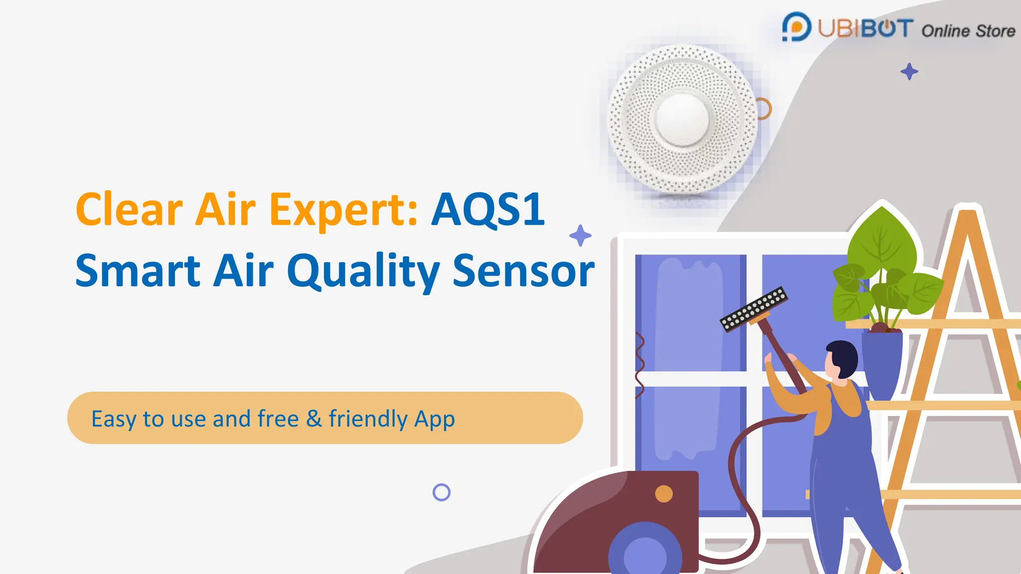 Clear Air Expert - AQS1 Smart Air Quality Sensor_UbiBot Store | PPT