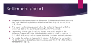 Clearance and settlement procedure | PDF