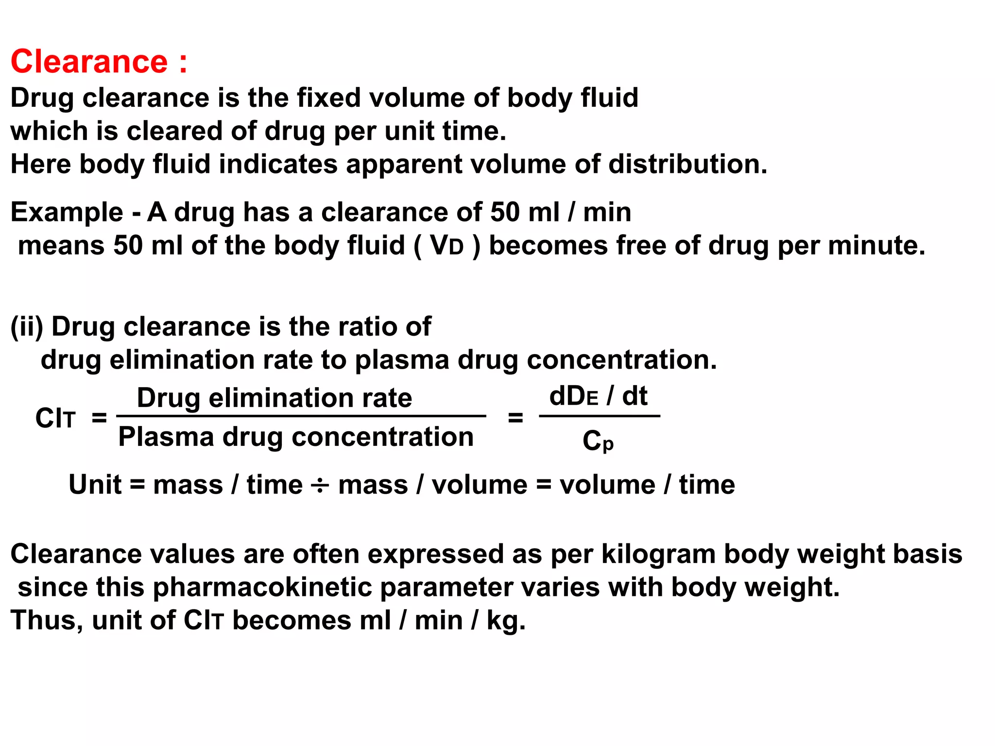 Drug Clearance | PPTX