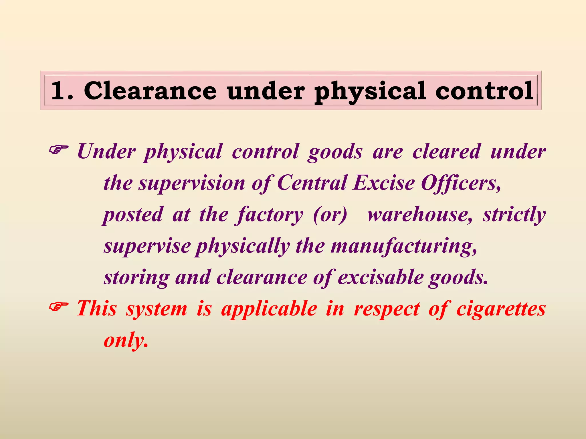 Clearance of excisable goods | PPTX