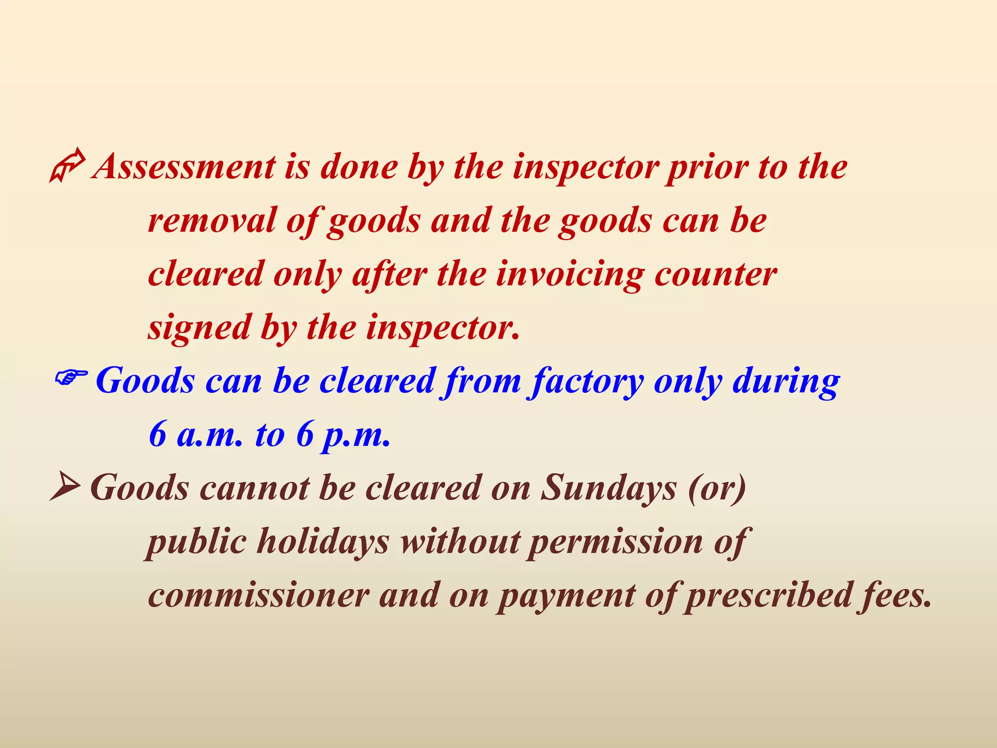 Clearance of excisable goods | PPTX