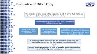 Clearance of import and export goods customs law | PPTX