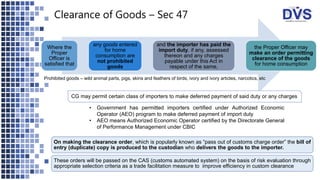 Clearance of import and export goods customs law | PPTX