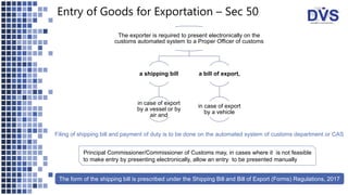 Clearance of import and export goods customs law | PPTX