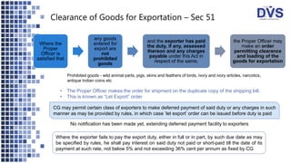 Clearance of import and export goods customs law | PPTX
