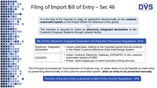 Clearance of import and export goods customs law | PPTX
