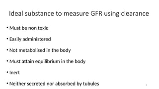 Clearance tests and their functional significance | PPT