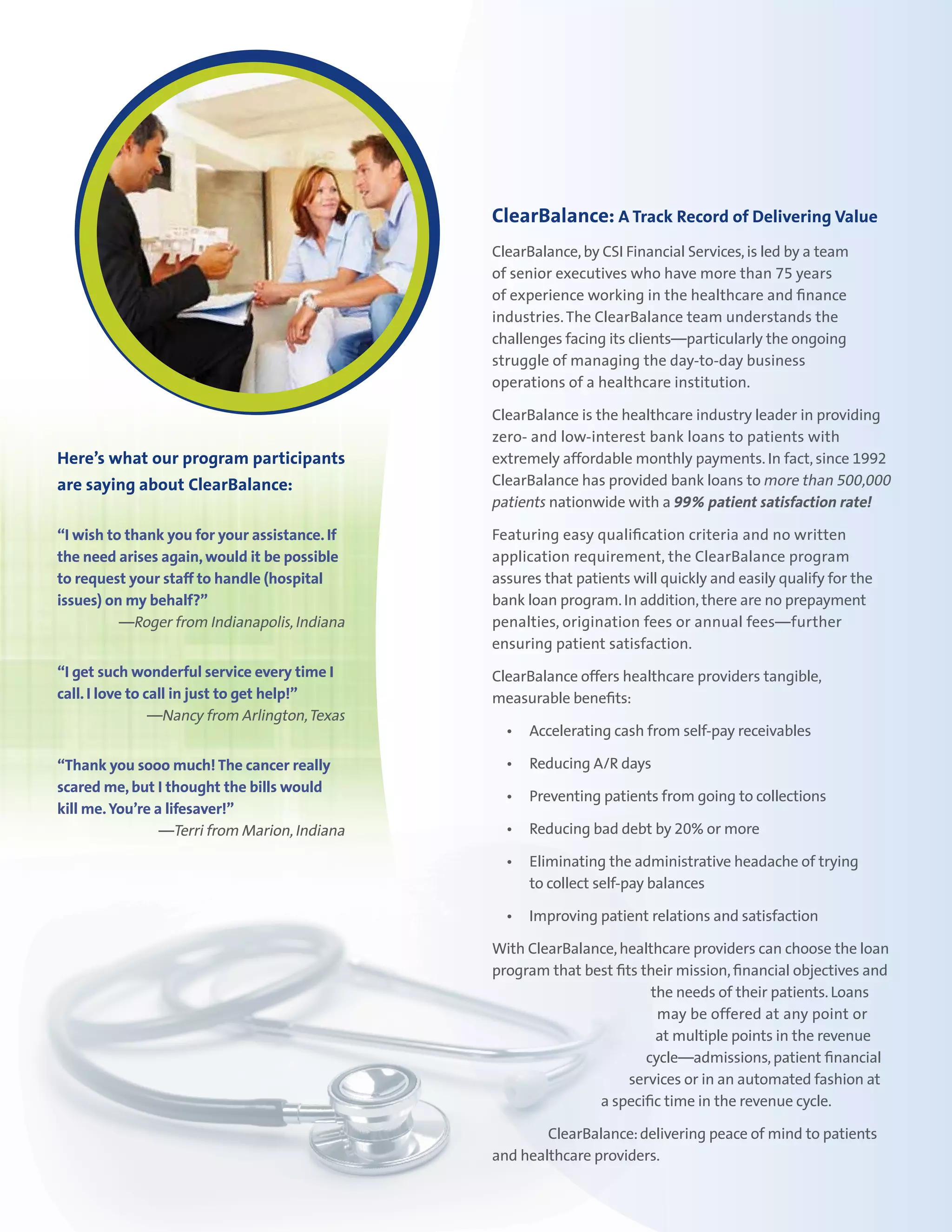 ClearBalance brochure | PDF