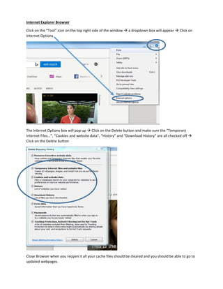 How to clear Cache files/pages from browsers | PDF