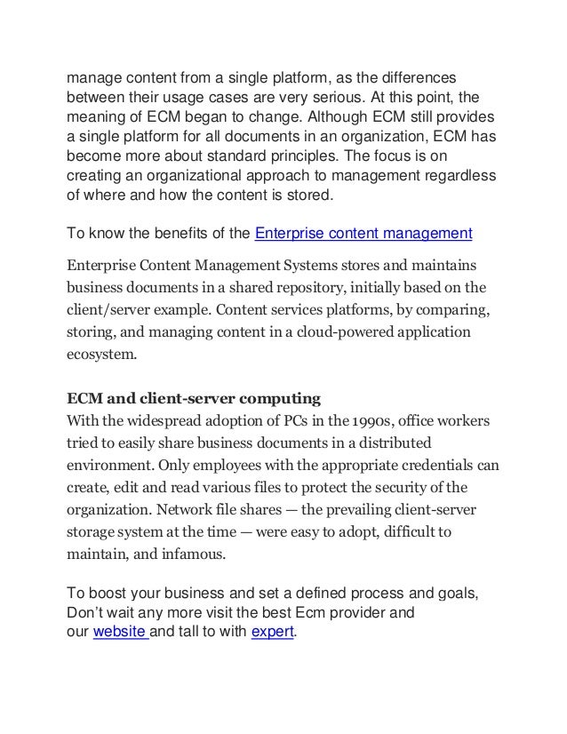 Clear cut differences between enterprise content management | PDF