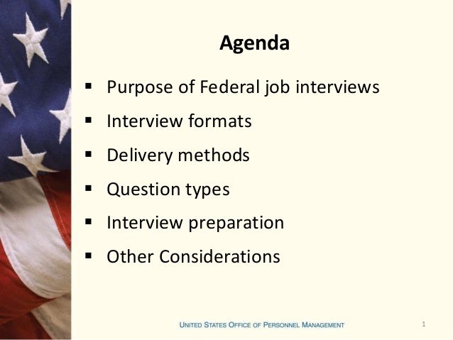Interviewing with the Federal Government