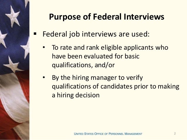 Interviewing with the Federal Government