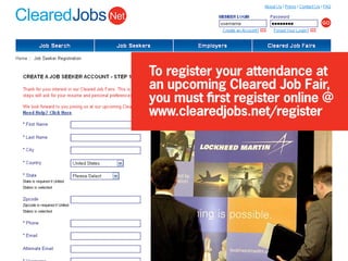 Cleared Job Fair Fundamentals | PPT