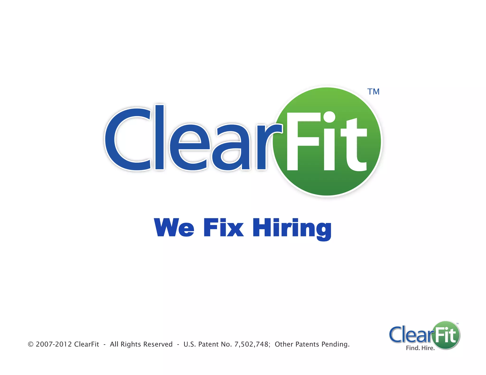 ClearFit Angellist Overview | PPT