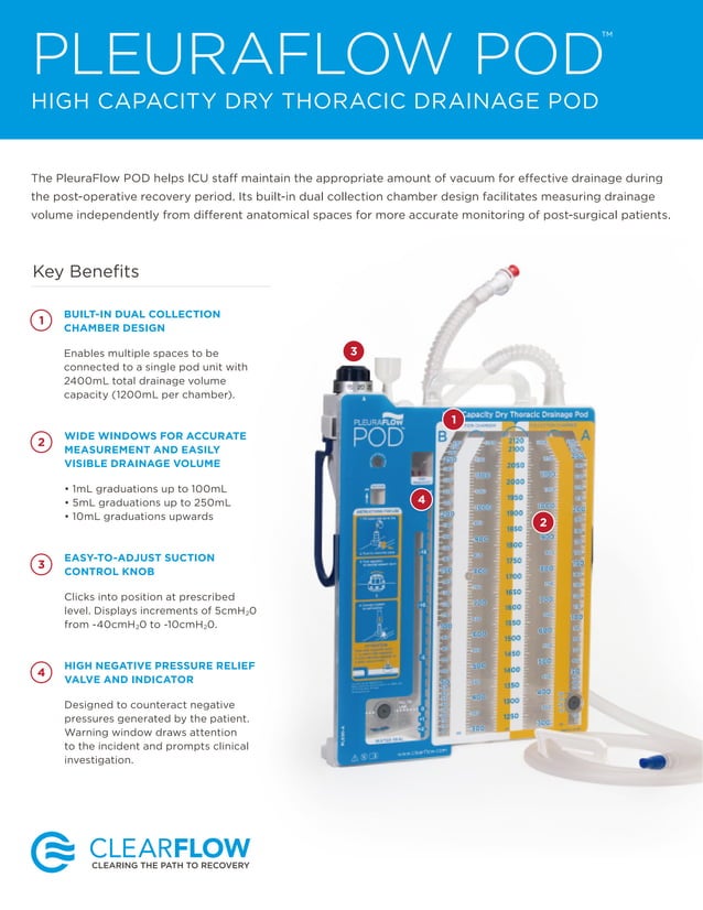 PleuraFlow POD High Capacity Dry Thoracic Drainage Pod | PDF