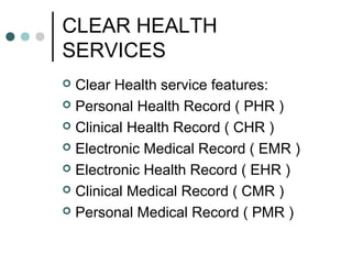 Clear health medical saving | PPT