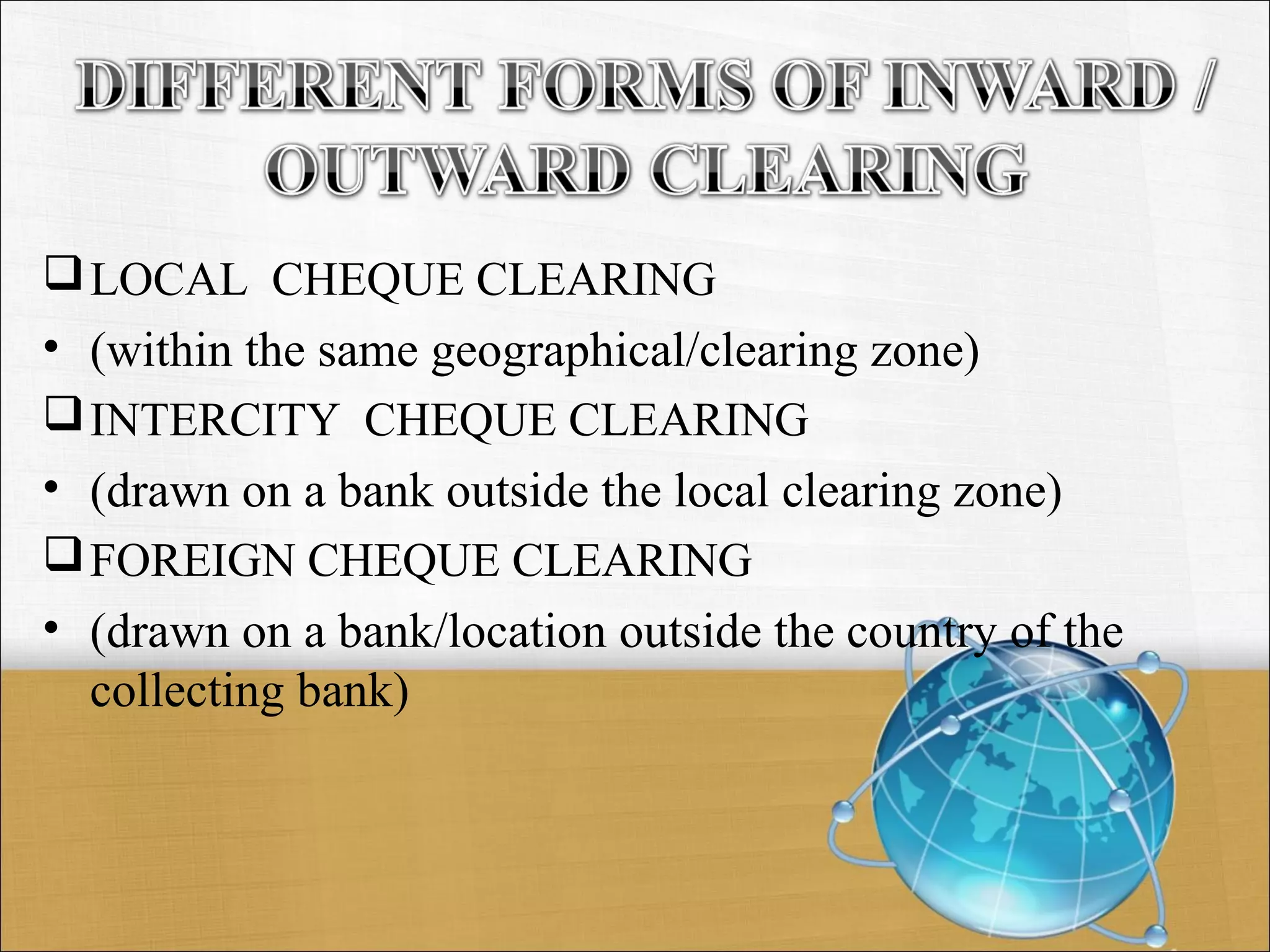 Cheque Clearing & Nift Processing | PPT