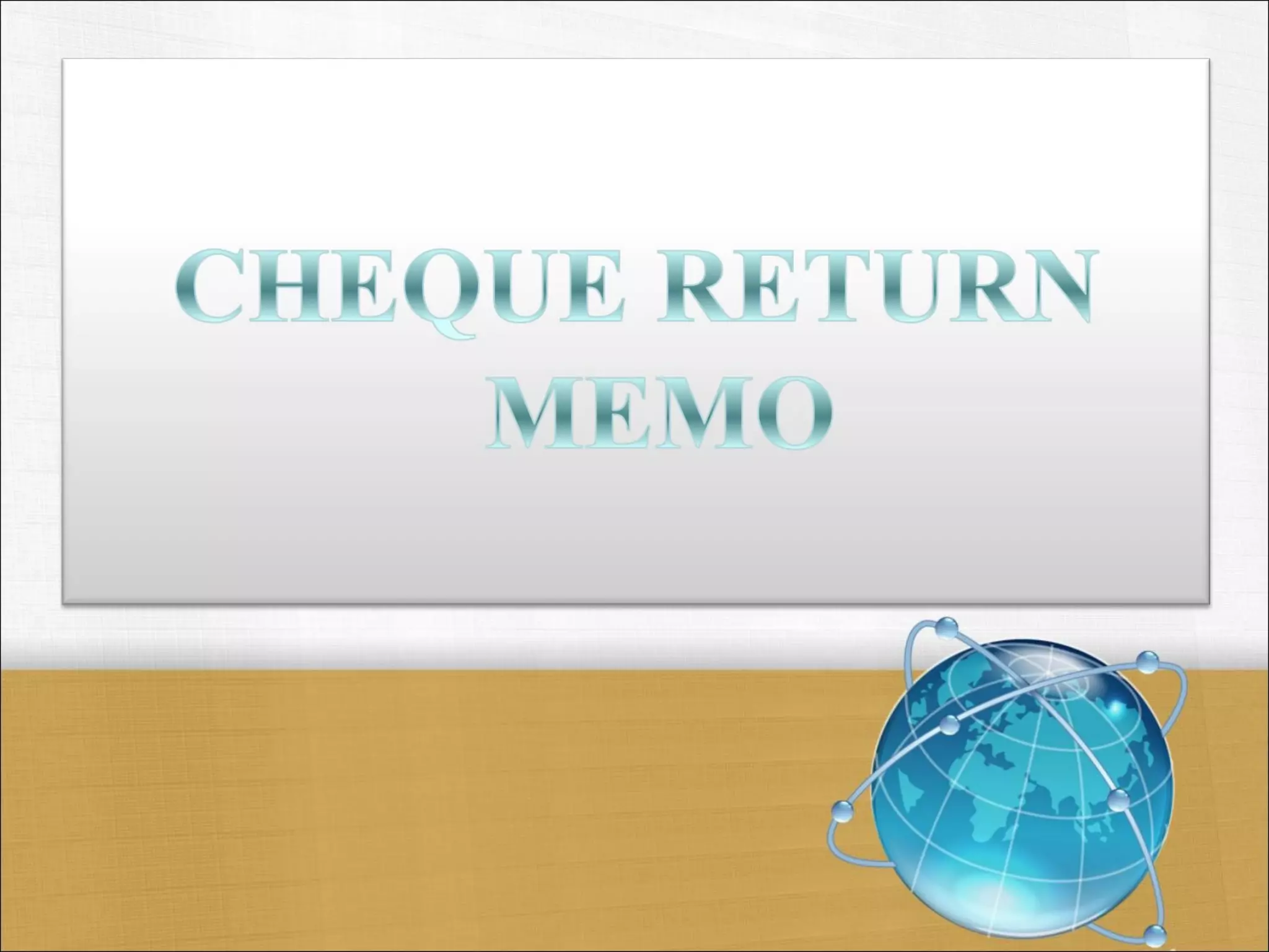 Cheque Clearing & Nift Processing | PPT