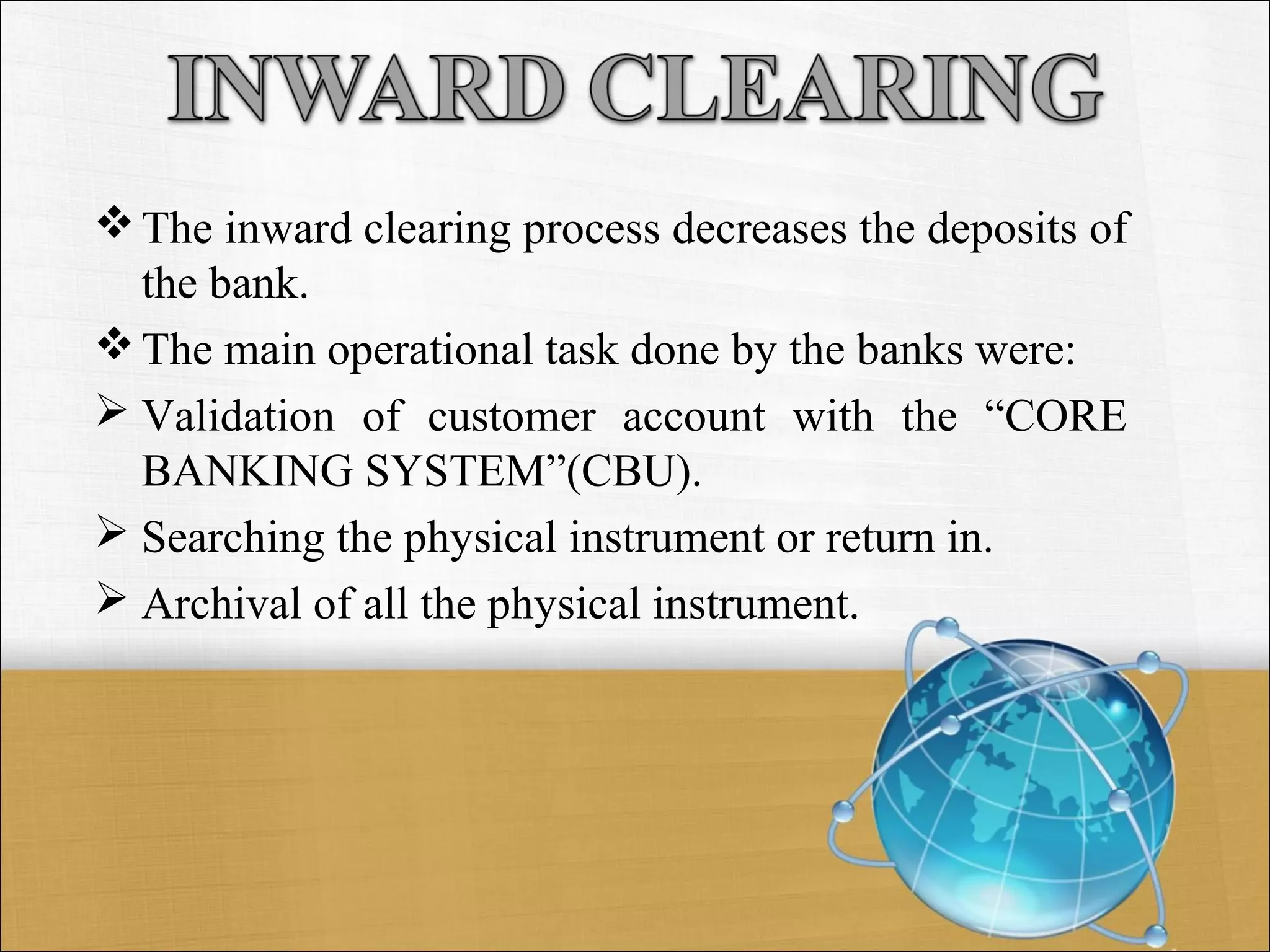 Cheque Clearing & Nift Processing | PPT