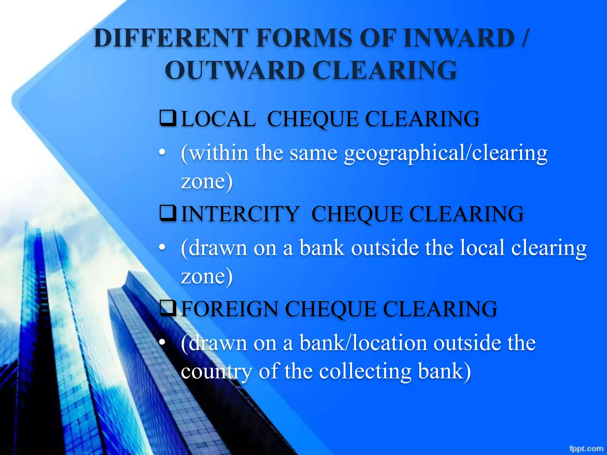 Cheque Clearing & Nift Processing | PPTX