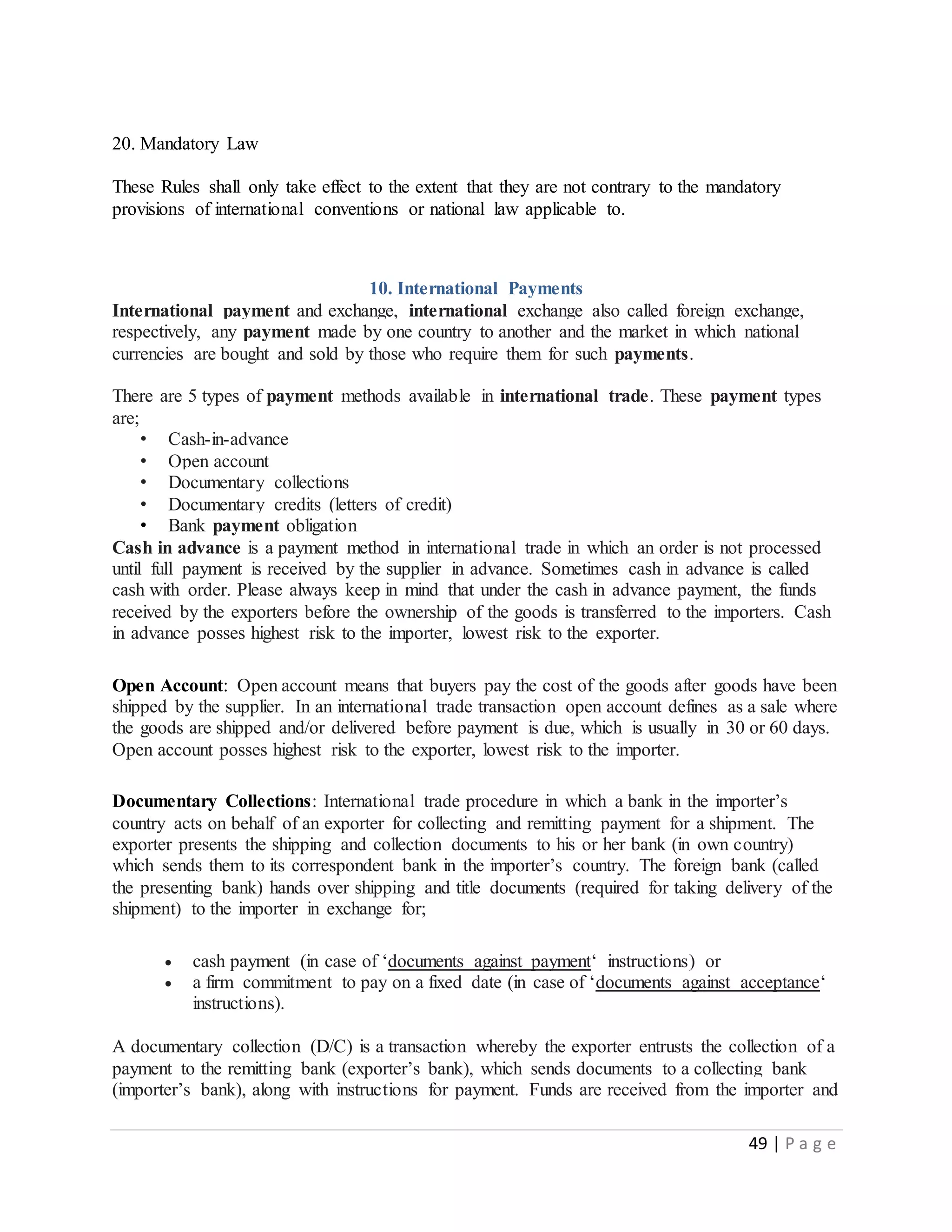 Clearing and forwarding notes | DOCX