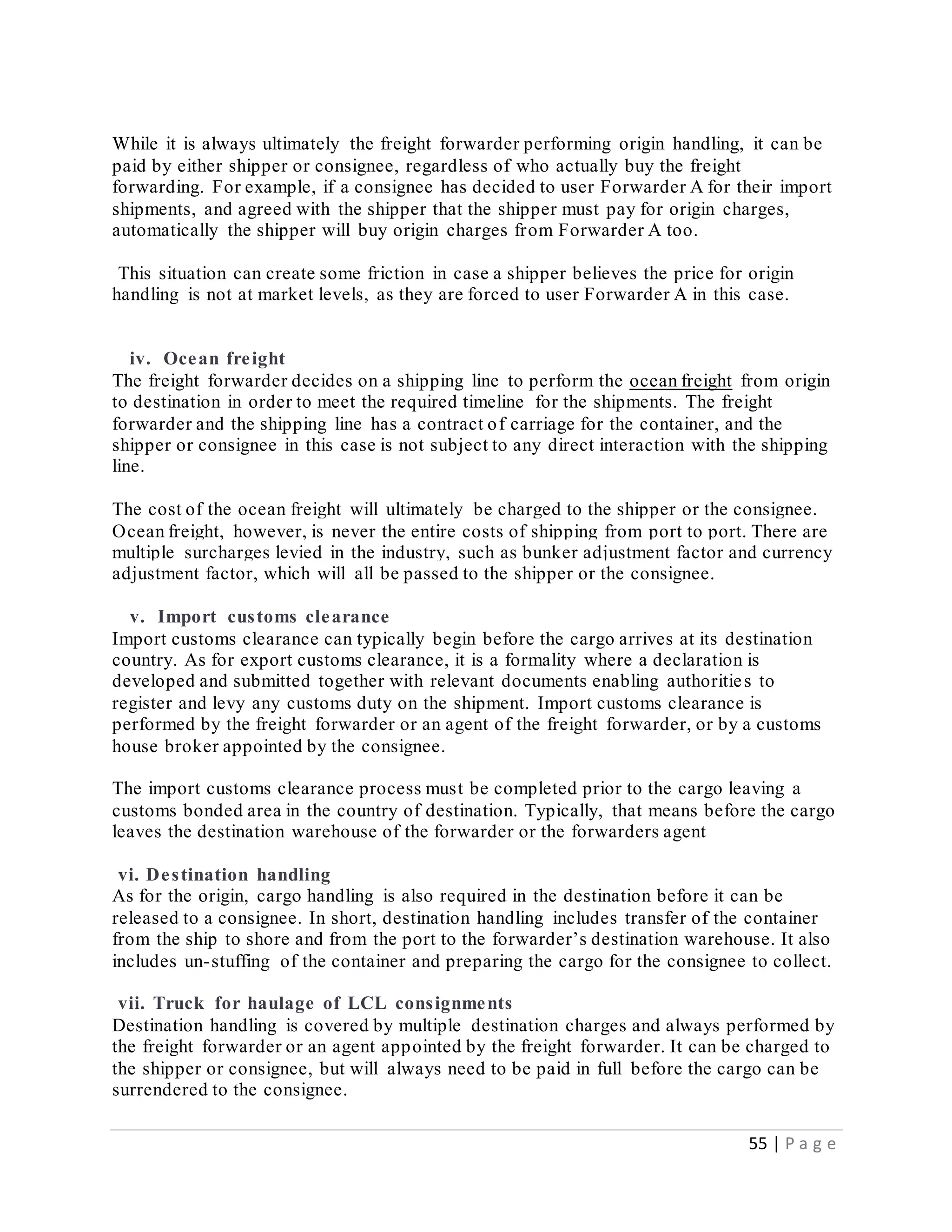 Clearing and forwarding notes | DOCX