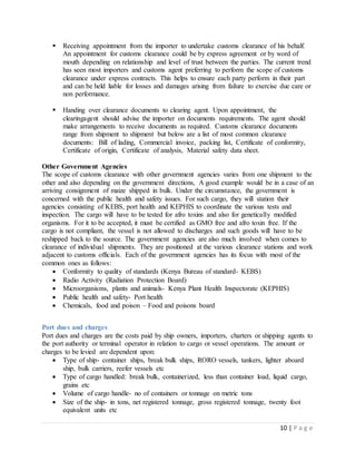 Clearing and forwarding notes | DOCX