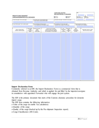 Clearing and forwarding notes | DOCX