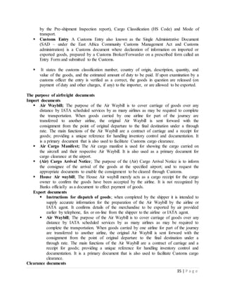 Clearing and forwarding notes | DOCX