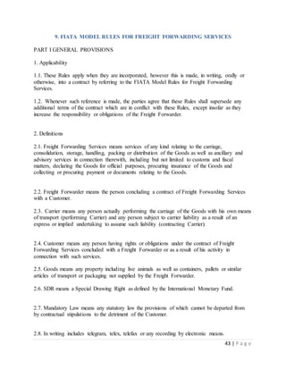 Clearing and forwarding notes | DOCX