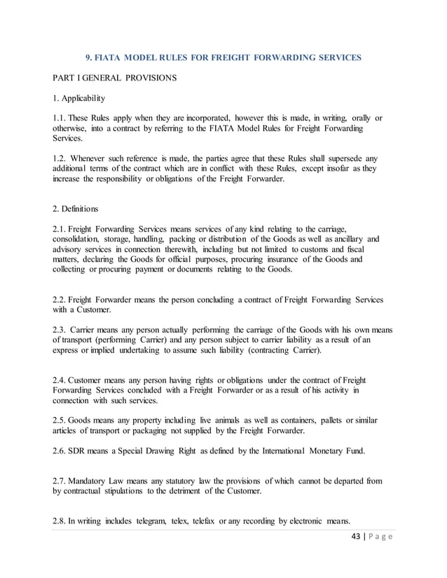 Clearing and forwarding notes | DOCX