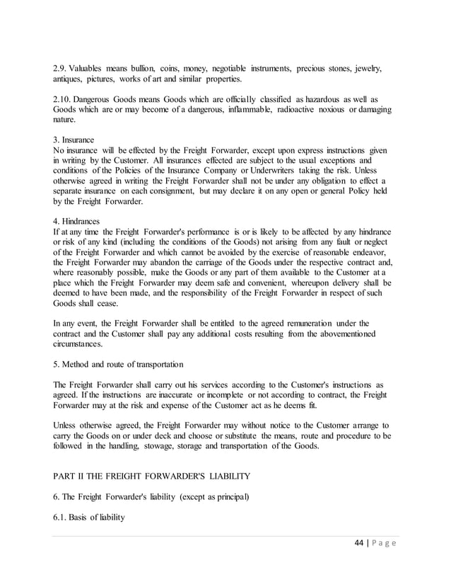 Clearing and forwarding notes | DOCX