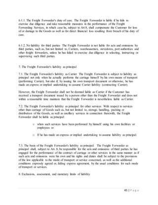 Clearing and forwarding notes | DOCX