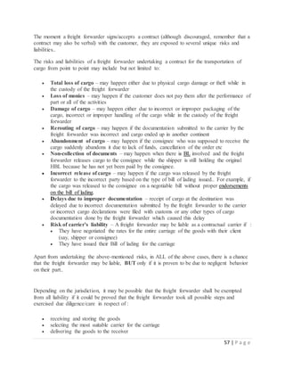 Clearing and forwarding notes | DOCX