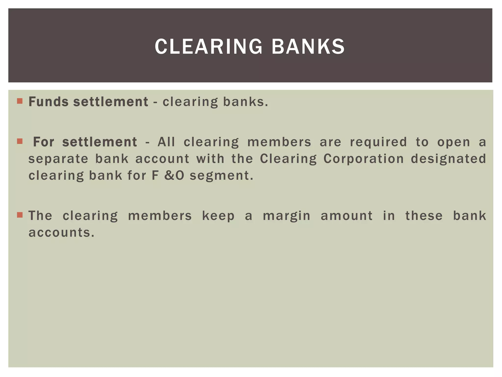 Clearing and settlement derivatives | PPTX