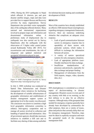 CLEARINGHOUSE FOR GEO-SPATIAL DATA FOR AN EMERGENCY PERSPECTIVE | PDF