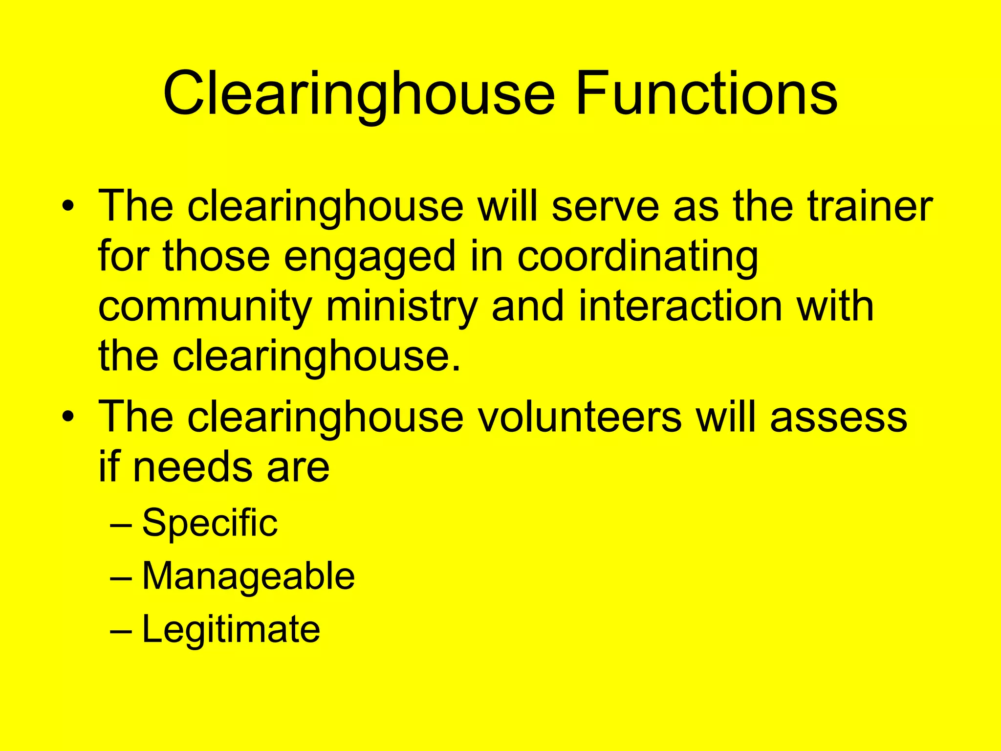 Clearinghouse Flowchart | PPT
