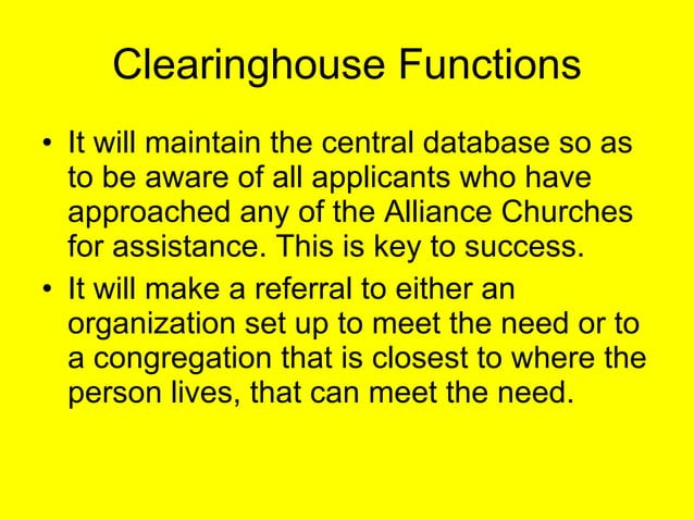 Clearinghouse Flowchart | PPT