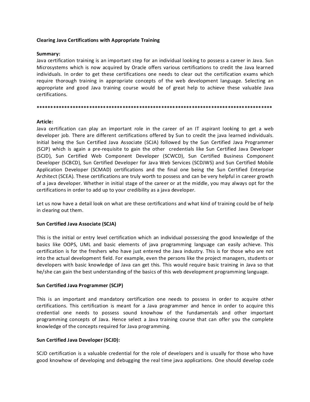 Clearing sun java_certifications_with_appropriate_training
