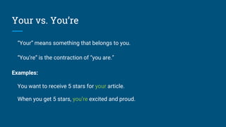 Usage and the Usual Suspects: Clearing Up Commonly Confused Words | PPTX