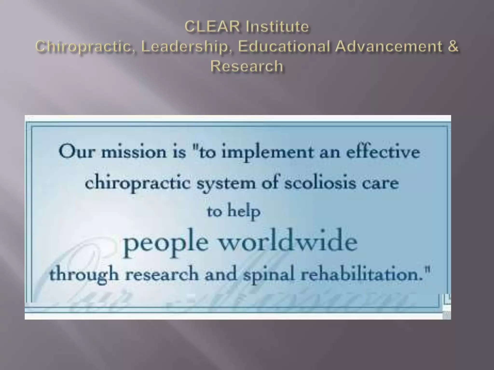 Clear institute introduction | PPTX