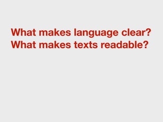 Clear Language and Readability | PDF