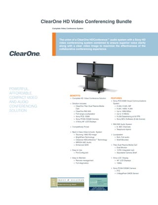 ClearOne HD Video Conferencing Bundle | PDF