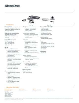 ClearOne HD Video Conferencing Bundle | PDF