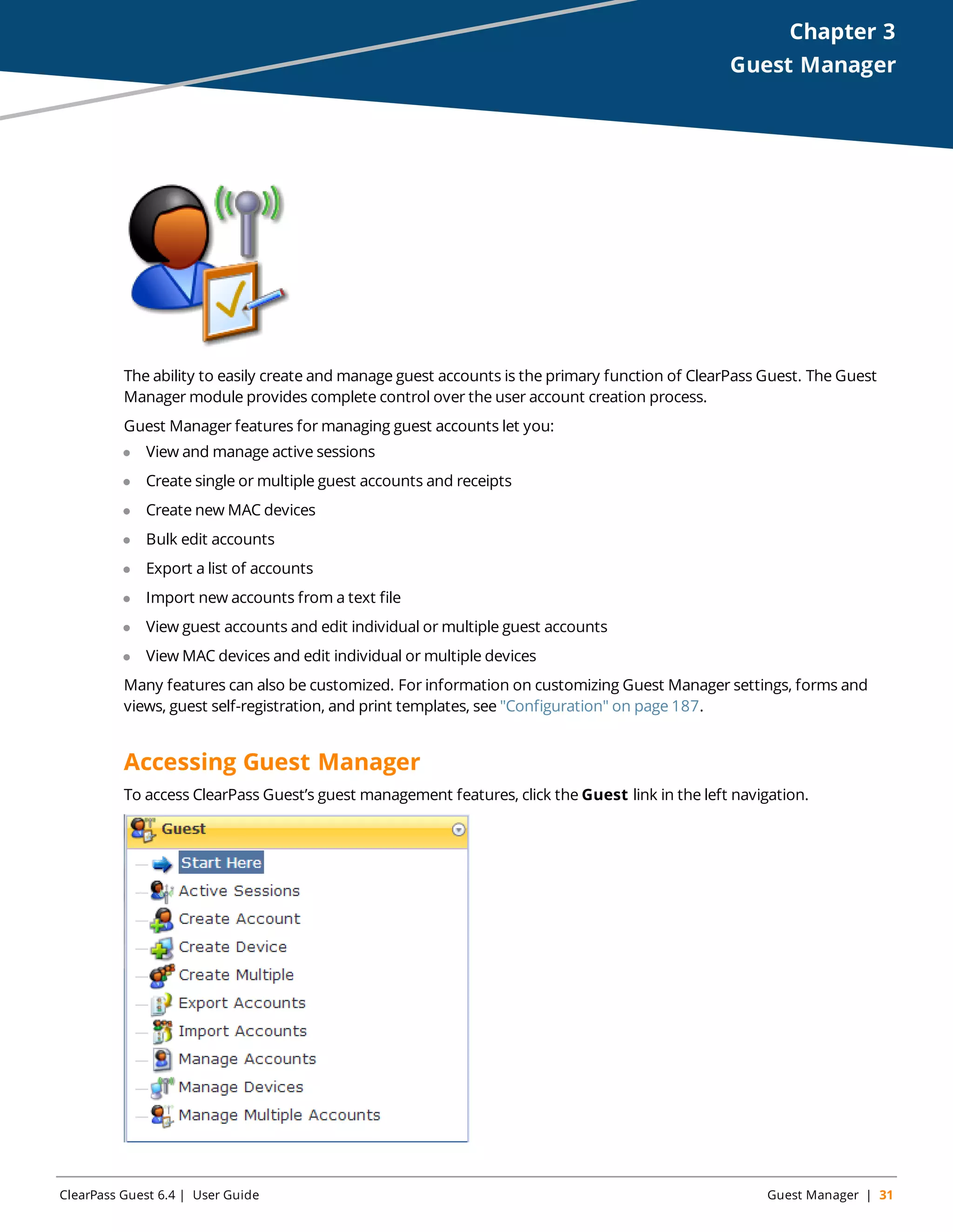 ClearPass Guest 6.4 User Guide | PDF