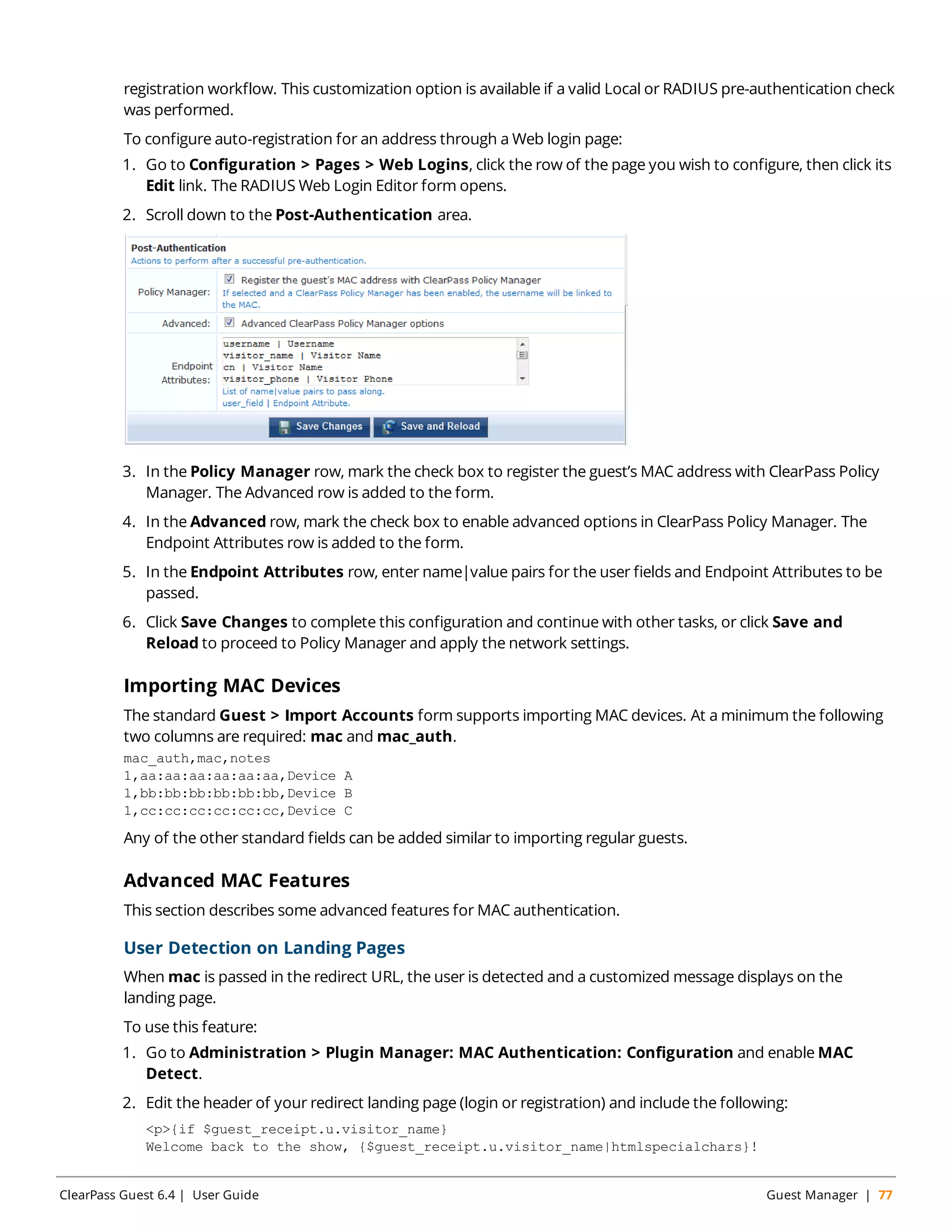 ClearPass Guest 6.4 User Guide | PDF